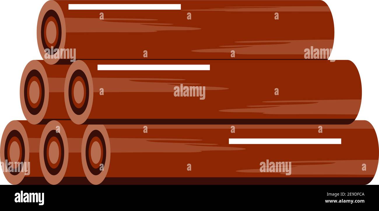 wooden material used for fuel, white background vector illustration ...
