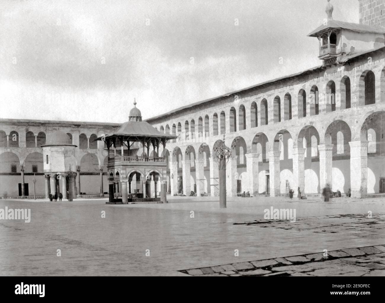 Late 19th century photograph - Courtyard of the Grand Mosque, Damascus ...