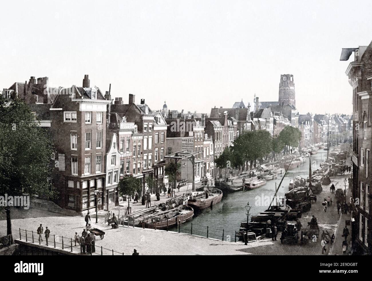 Late 19th century photograph - Canal in Rotterdam, Netherlands, c.1890 ...