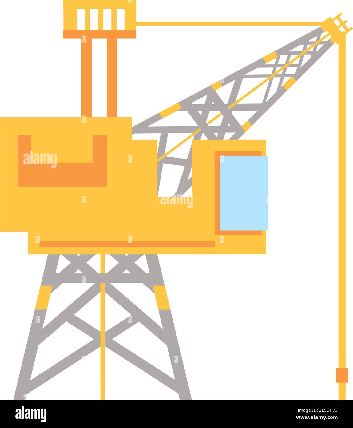 fracking tower with cabin and oil drill vector illustration Stock ...