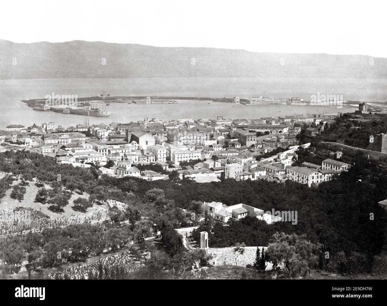 Late 19th century photograph - view of the city of Messina, Italy, c ...