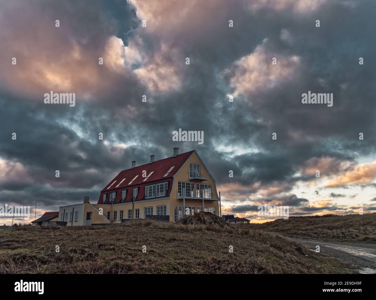 Lildstrand seaside hotel in Thy rural Denmark Stock Photo - Alamy