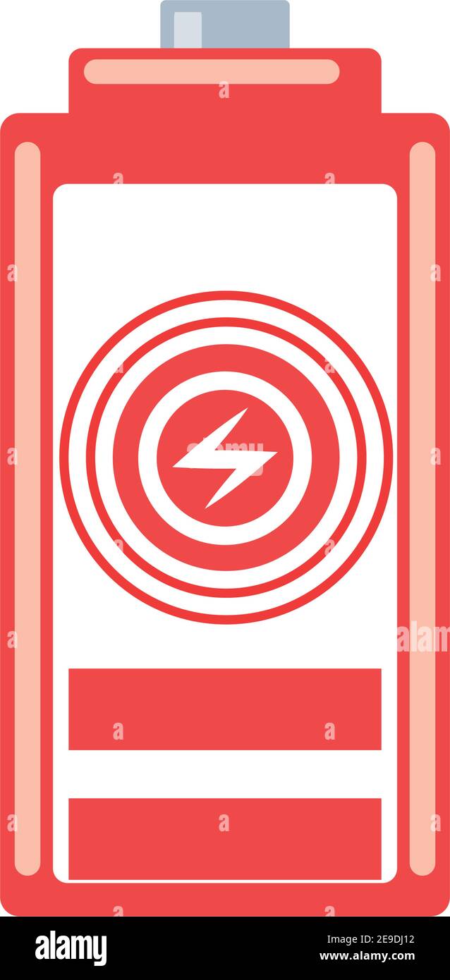 battery full charge with lighting for energy vector illustration Stock ...