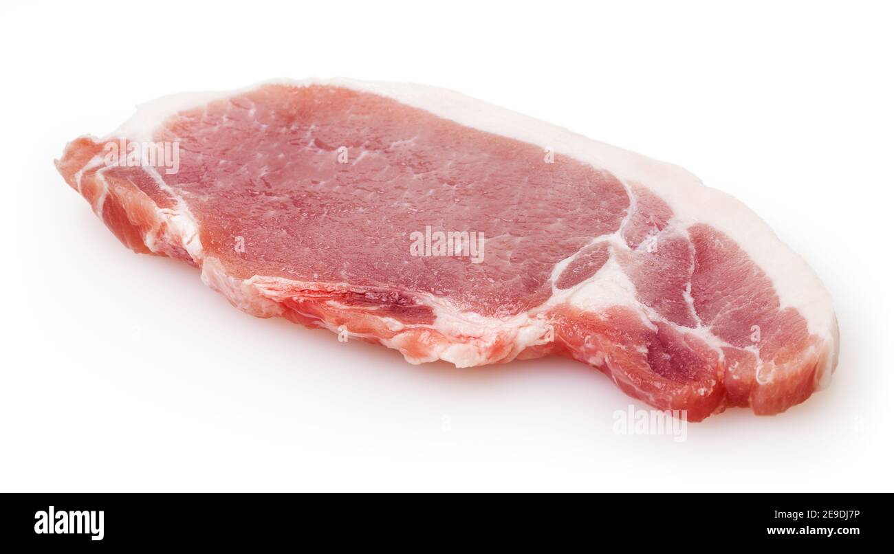Raw pork meat isolated on white background with clipping path Stock ...