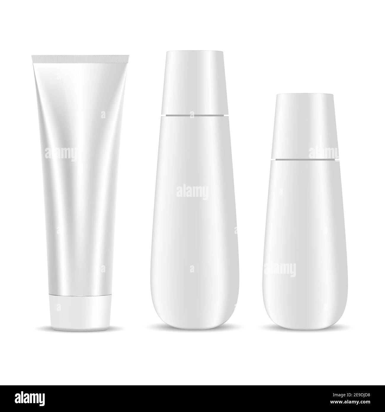 Cosmetic shampoo bottle cream tube white vector blank. Isolated ...