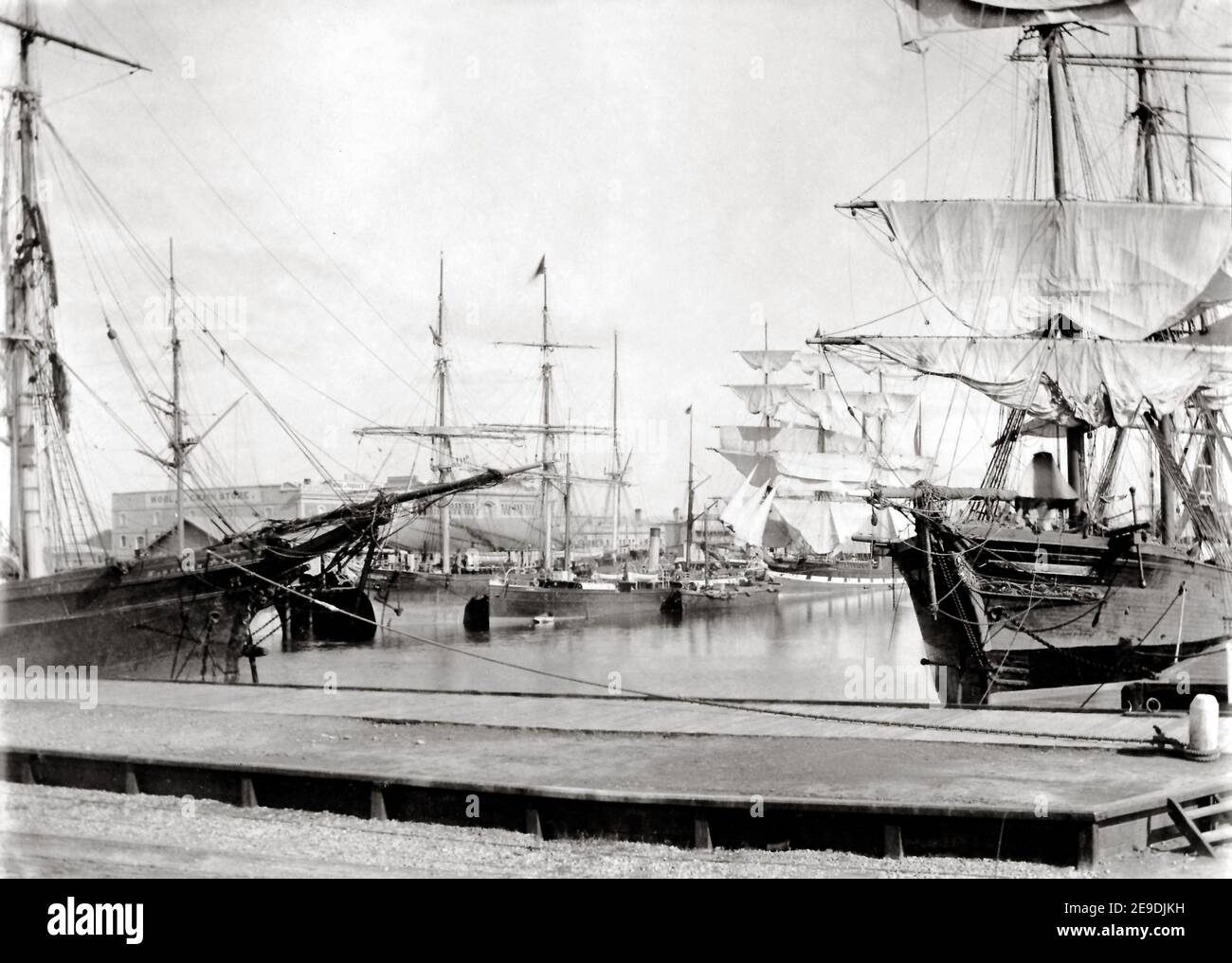 Late 19th century photograph - Docks at Adelaide, Australia, c.1880 ...