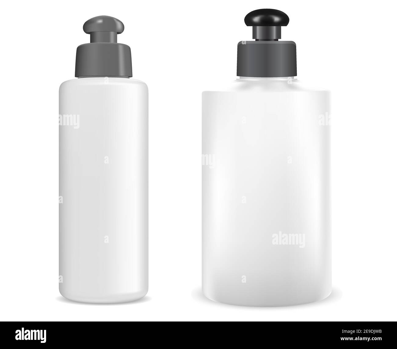 Shampoo package. Cosmetic bottle blank 3d design. Cream lotion ...