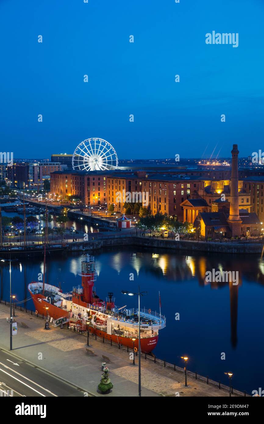 United Kingdom, England, Merseyside, Liverpool, View of Albert Docks ...