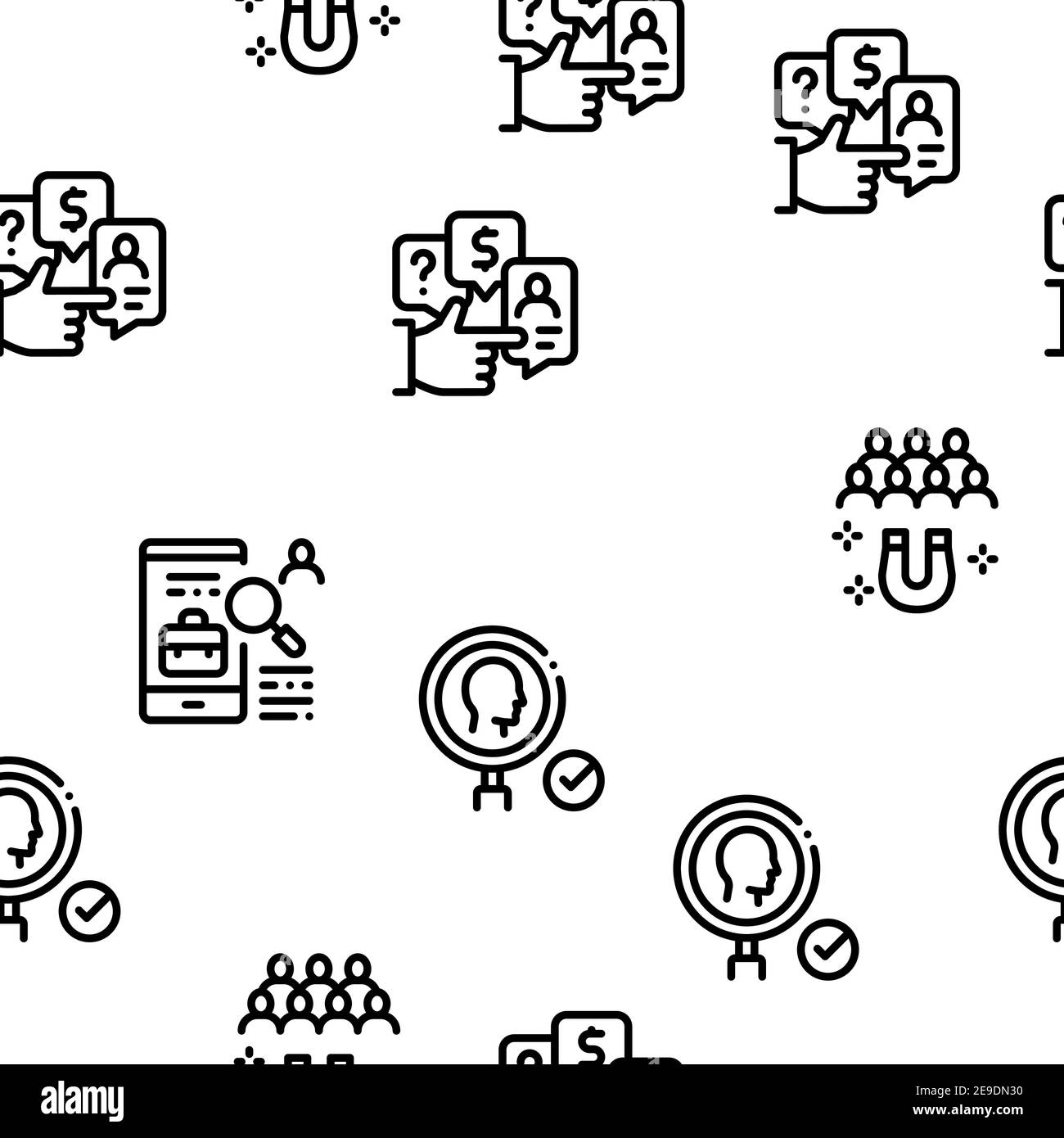 Account Manager Work Seamless Pattern Vector Stock Vector Image & Art ...