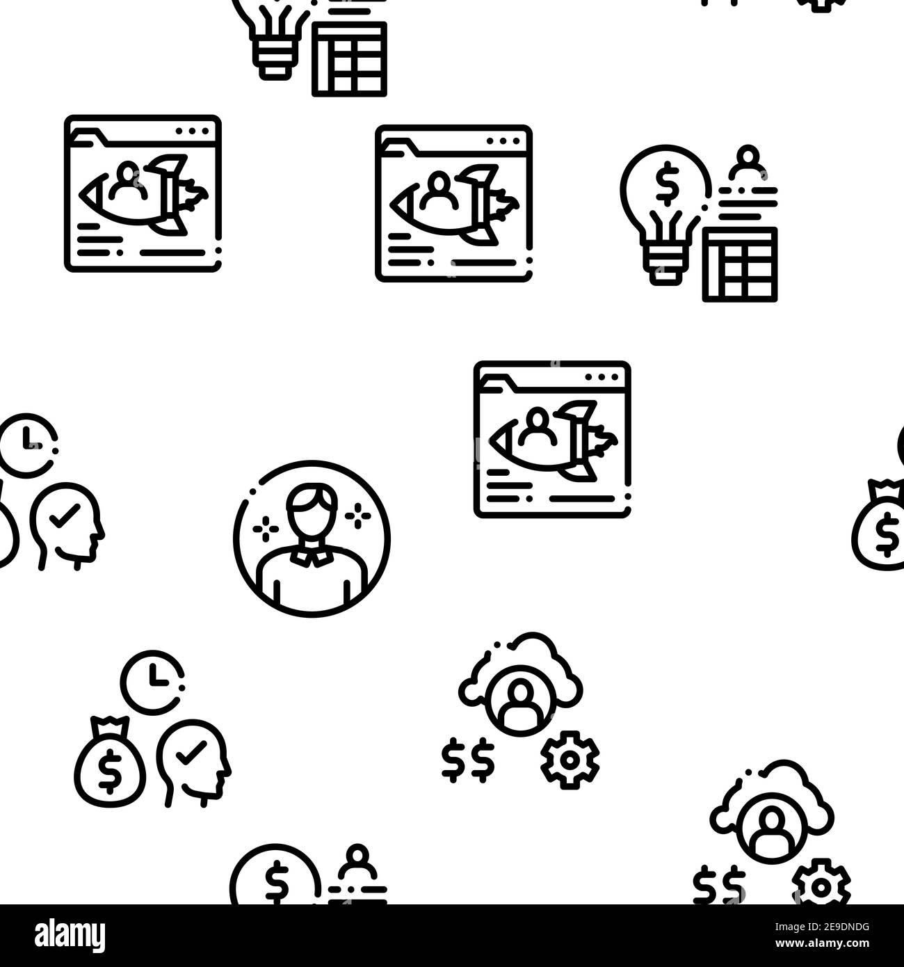 Account Manager Work Seamless Pattern Vector Stock Vector Image & Art ...