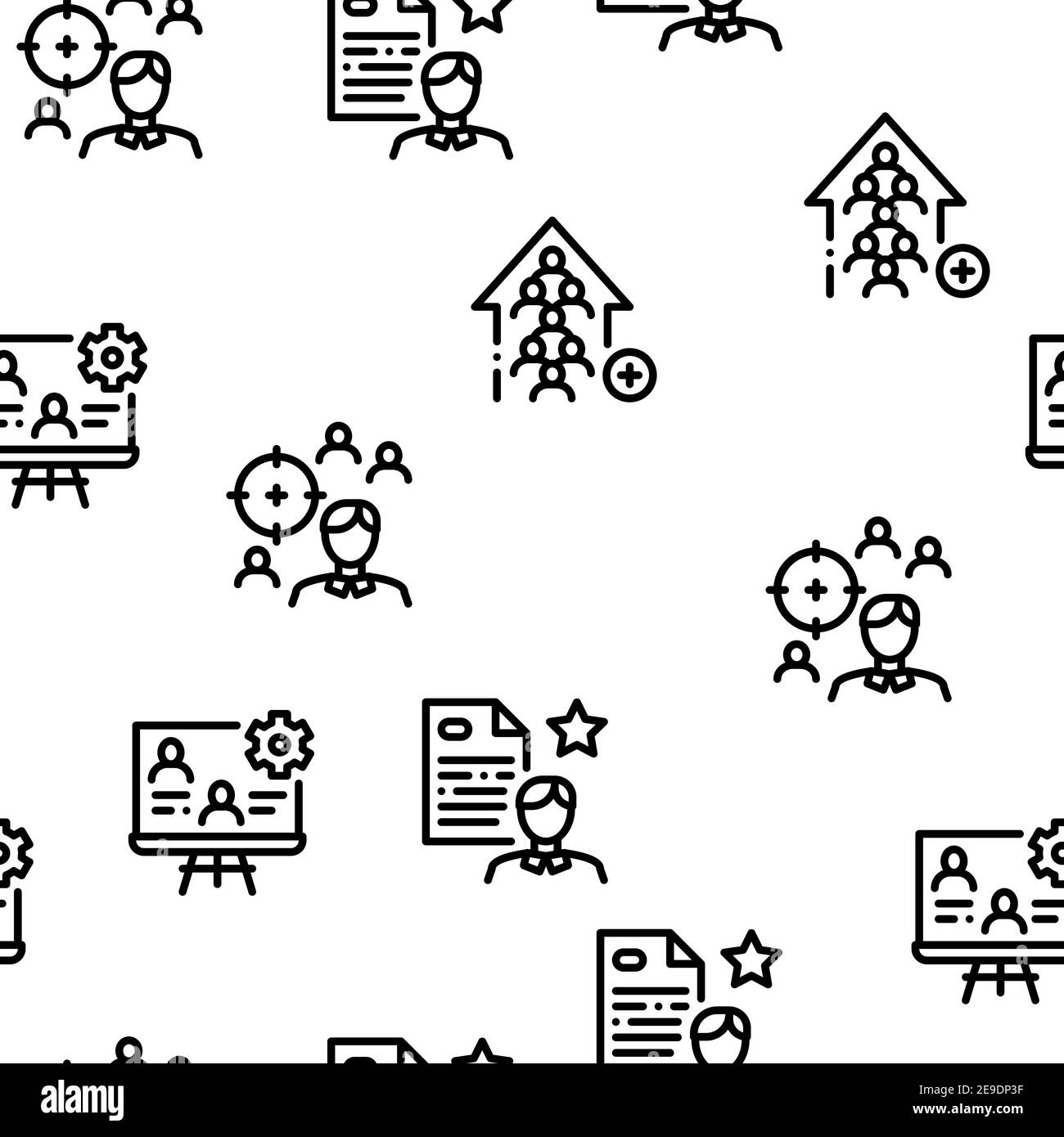 Account Manager Work Seamless Pattern Vector Stock Vector Image & Art ...