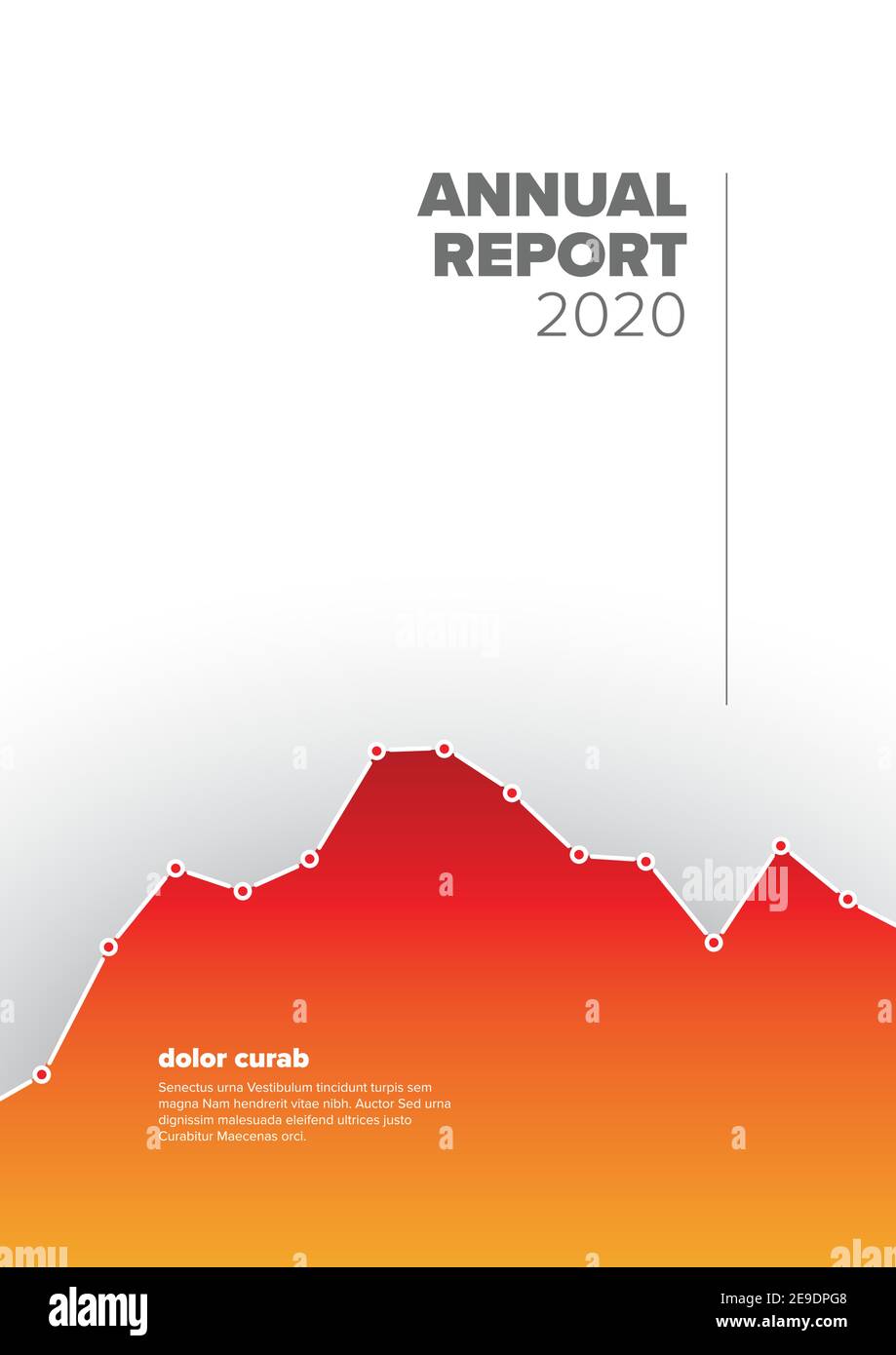 Vector abstract light annual report cover template with sample text and ...