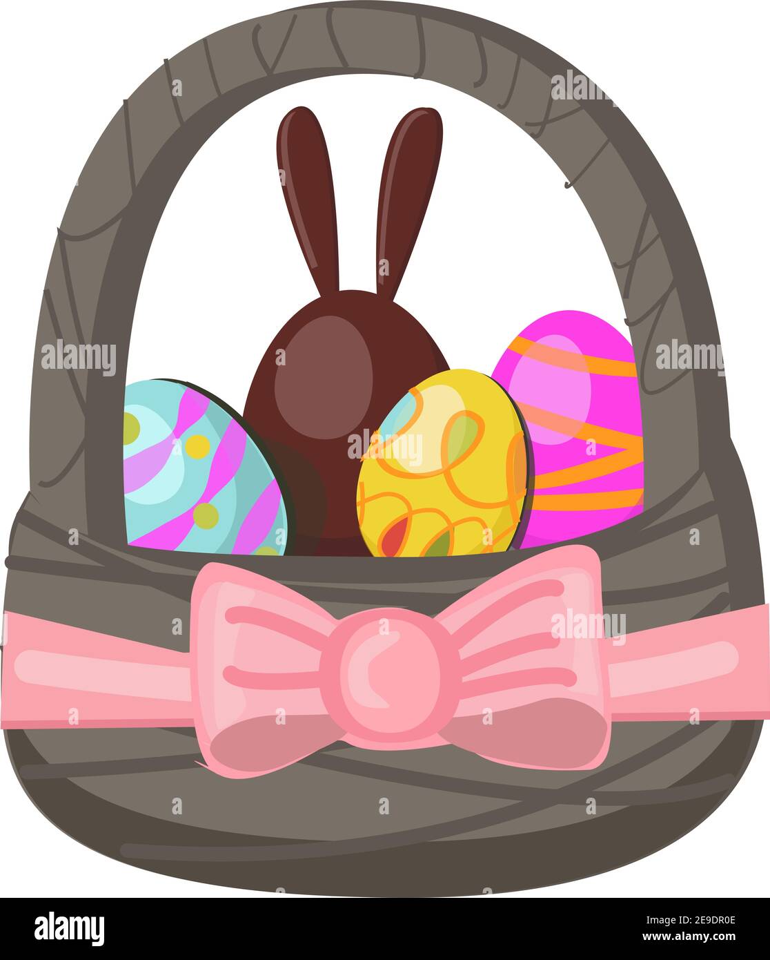 Multicolored easter eggs group Stock Vector Images - Alamy