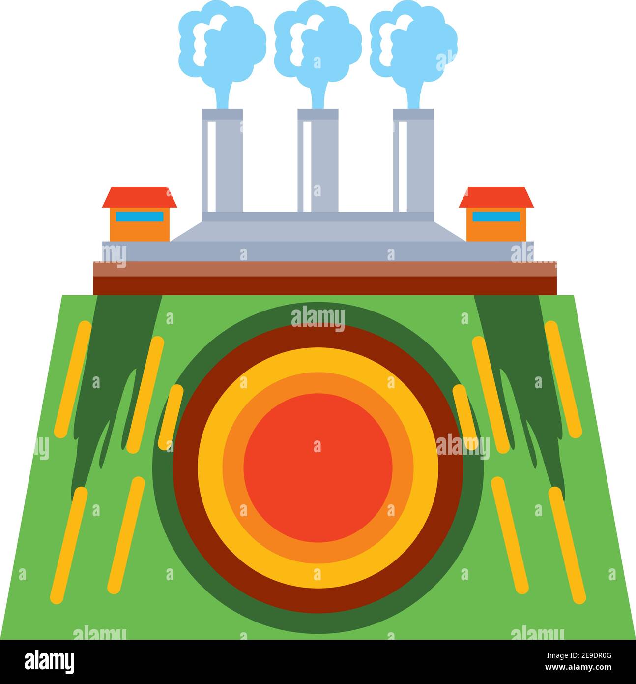 renewable energy geothermal generation alternative vector illustration ...