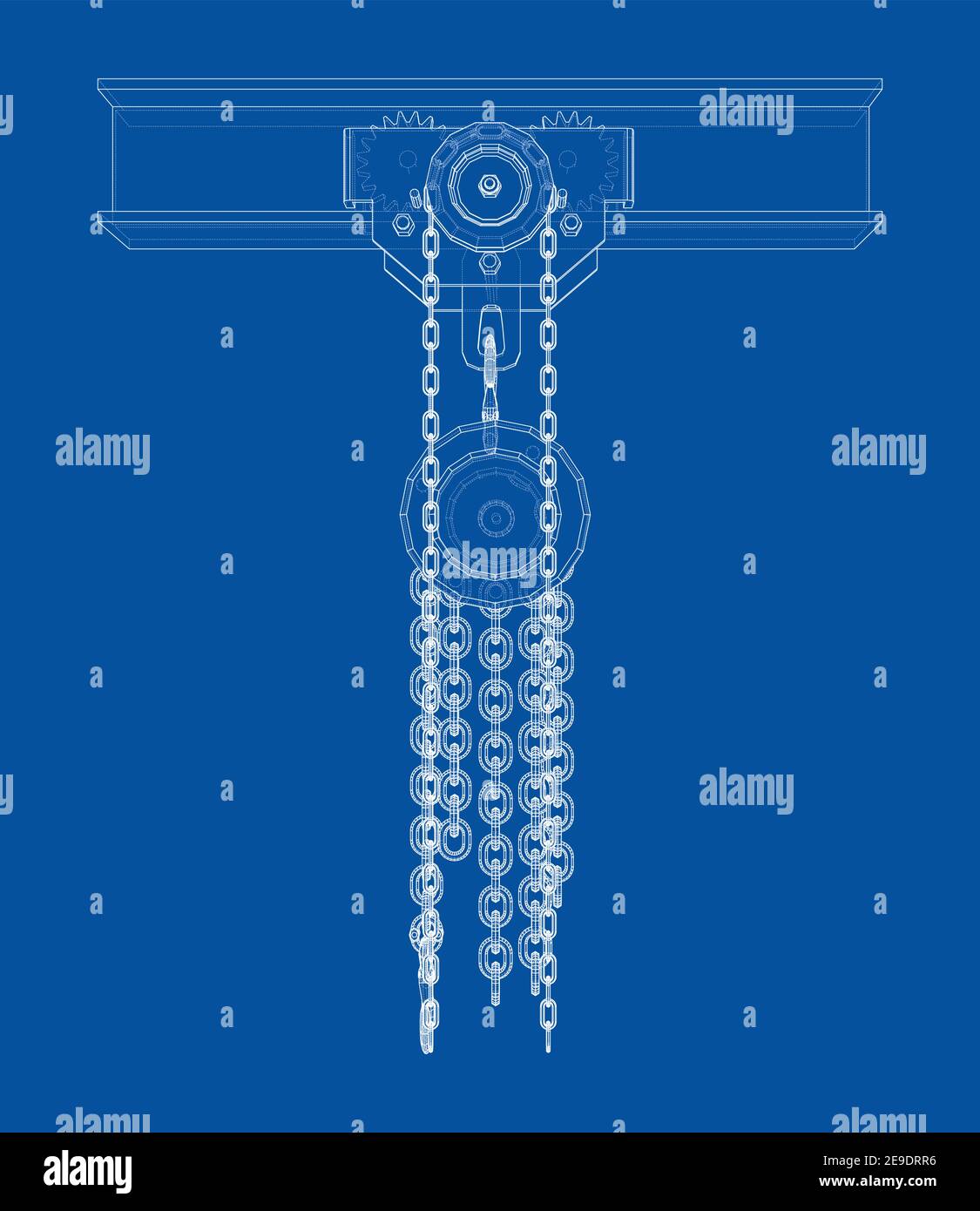 A Hoist on the beam. Vector Stock Vector Image & Art - Alamy