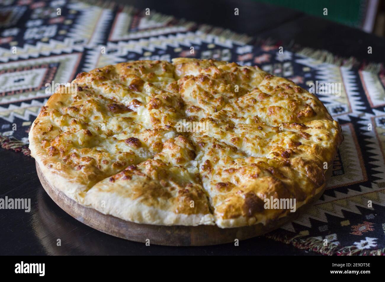 Traditional food Khachapuri with cheese and bread Stock Photo - Alamy