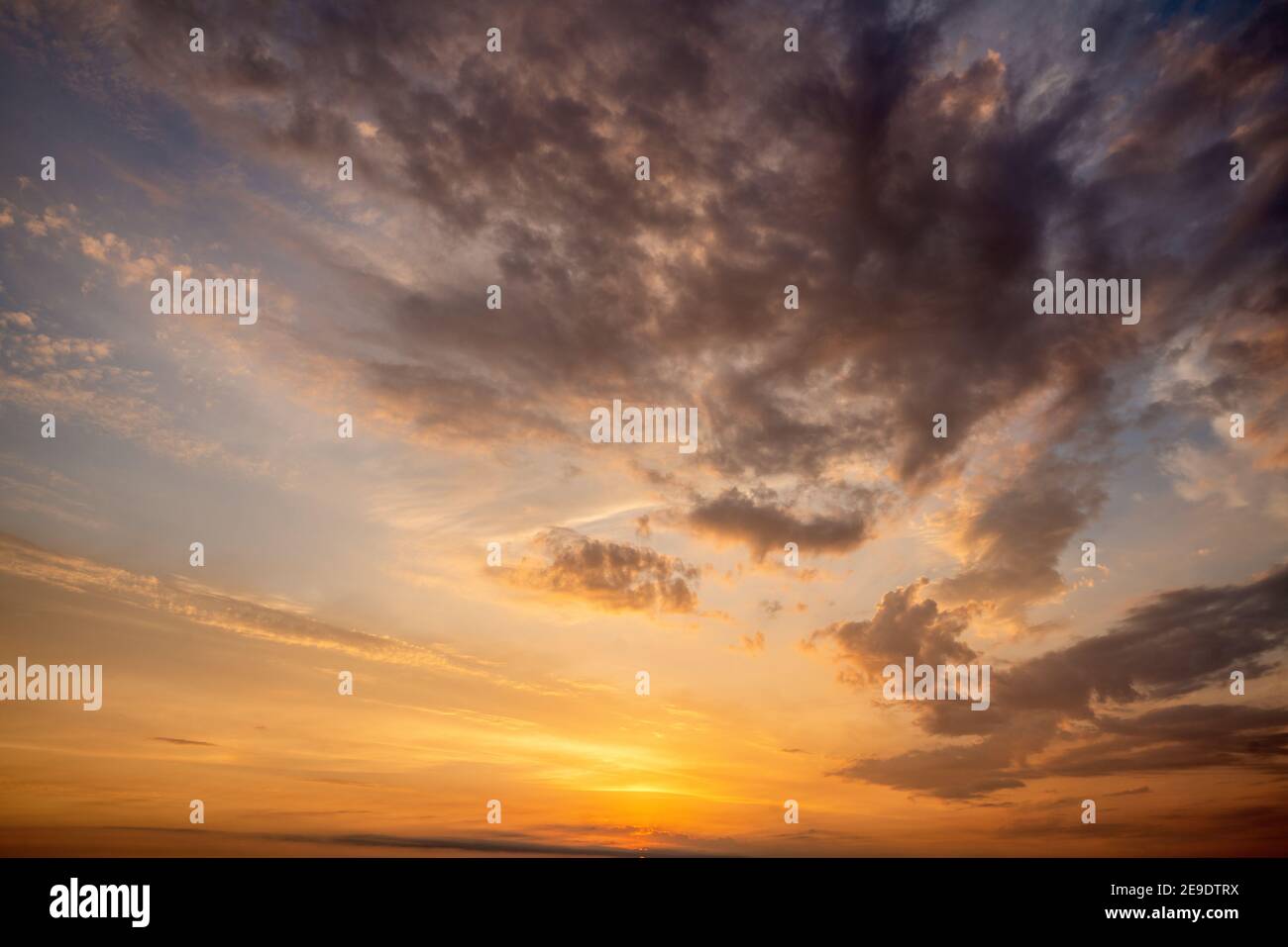 Amazing sunset in the late afternoon with clouds over the sundown Stock ...