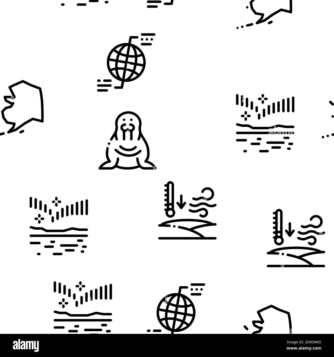 Arctic And Antarctic Seamless Pattern Vector Stock Vector Image & Art ...