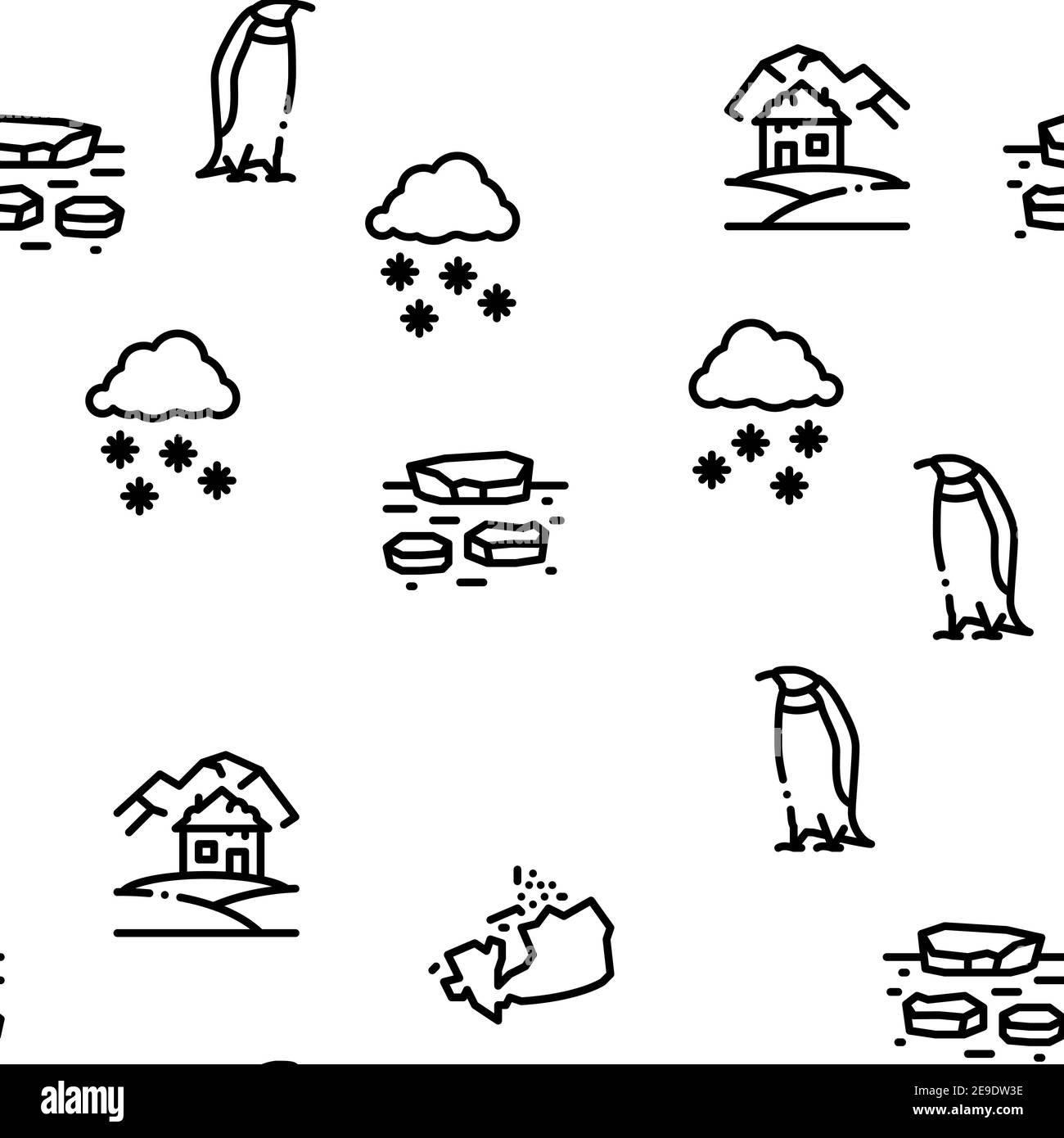 Arctic And Antarctic Seamless Pattern Vector Stock Vector Image & Art ...