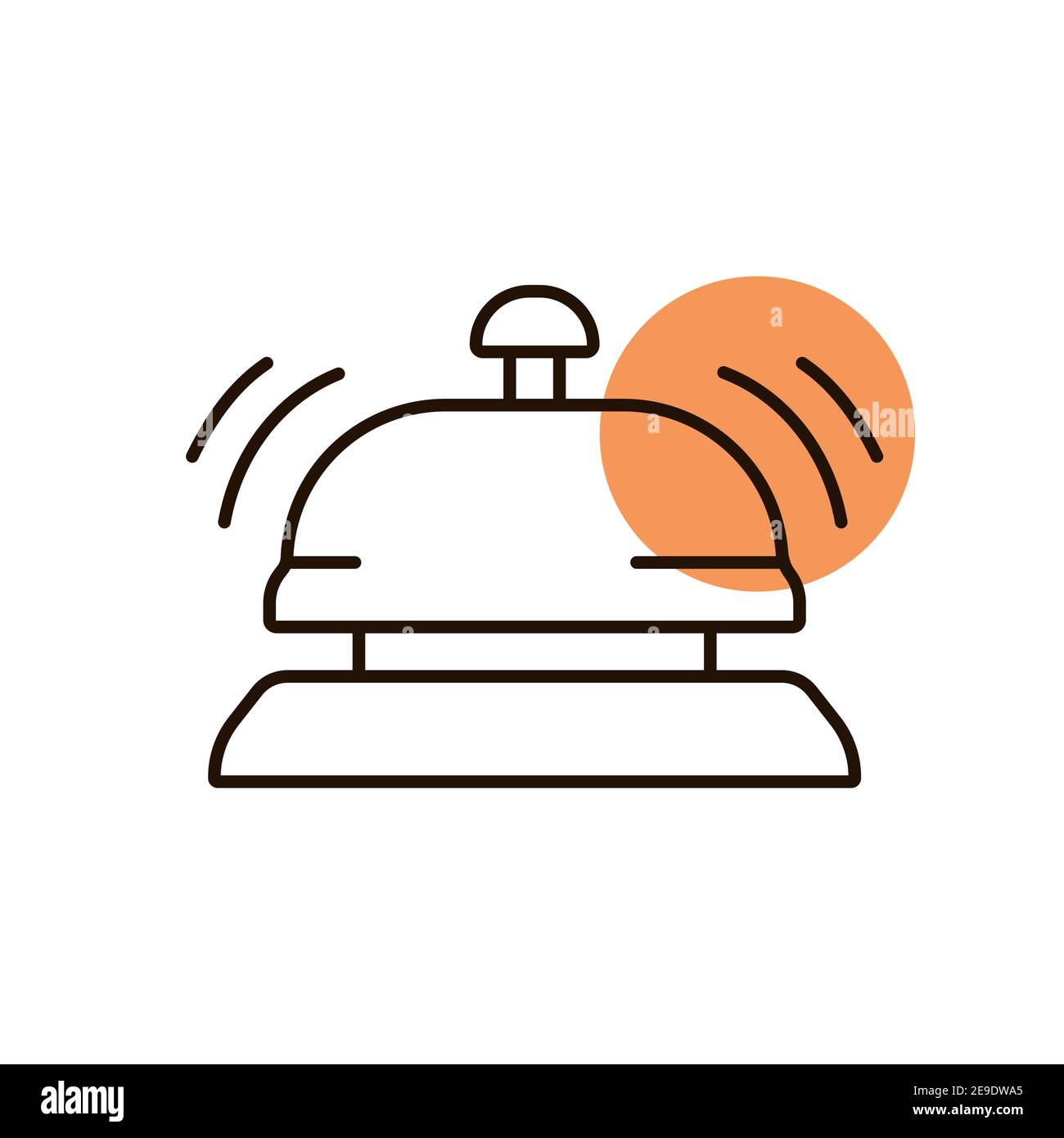Counter bell, hotel, service vector icon. Graph symbol for travel and ...