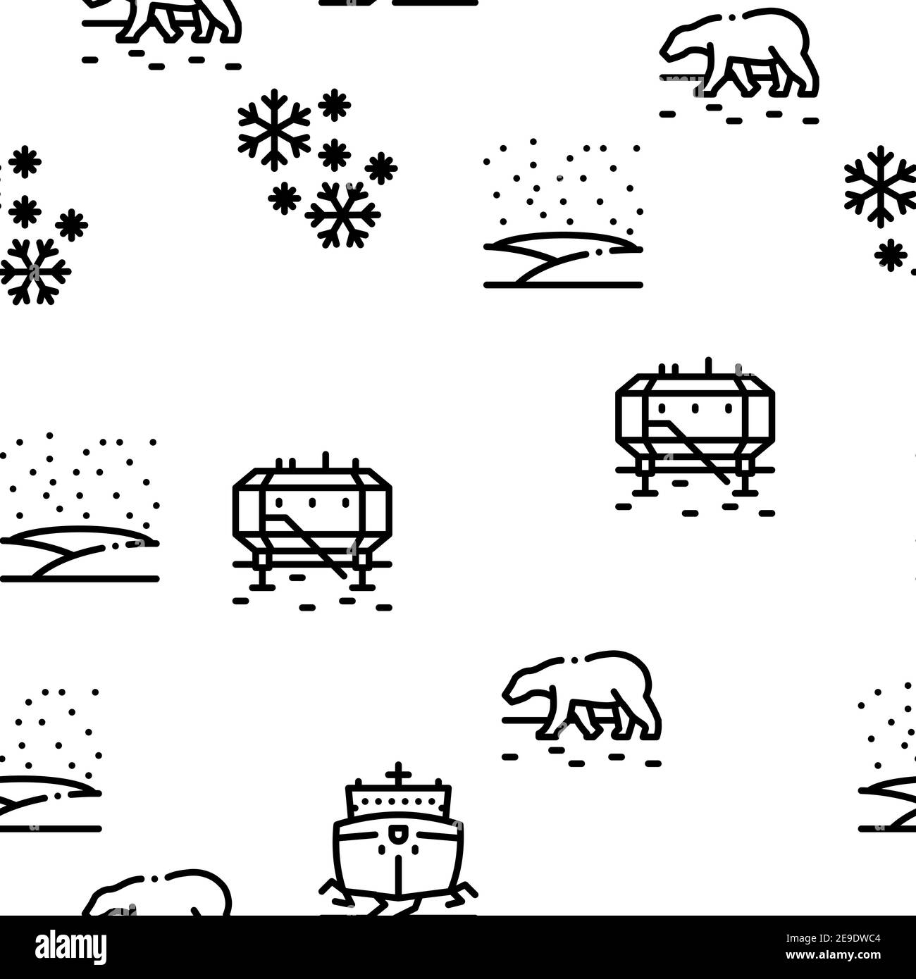 Arctic And Antarctic Seamless Pattern Vector Stock Vector Image & Art ...