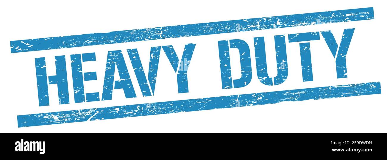 HEAVY DUTY text on blue grungy rectangle stamp sign Stock Photo - Alamy