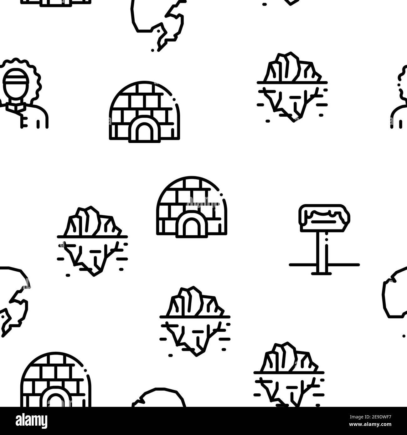 Arctic And Antarctic Seamless Pattern Vector Stock Vector Image & Art ...