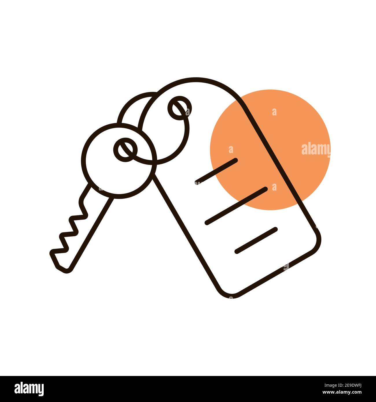 Hotel room key with number vector icon. Graph symbol for travel and ...