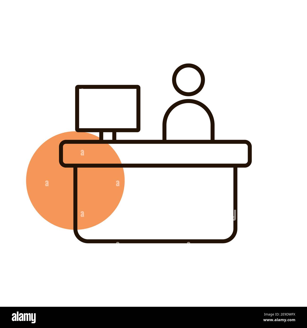 Hotel reception service vector icon. Graph symbol for travel and ...