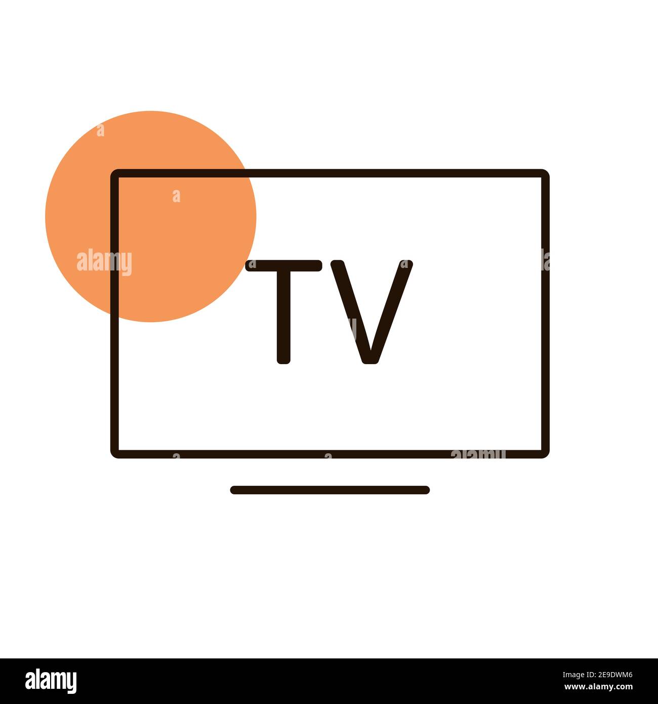 Smart TV flat vector icon. Graph symbol for household electric web site ...