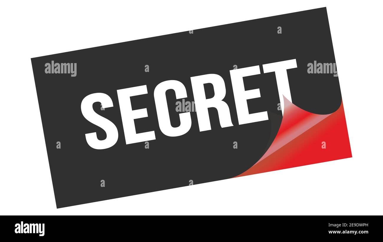 SECRET text written on black red sticker stamp Stock Photo - Alamy