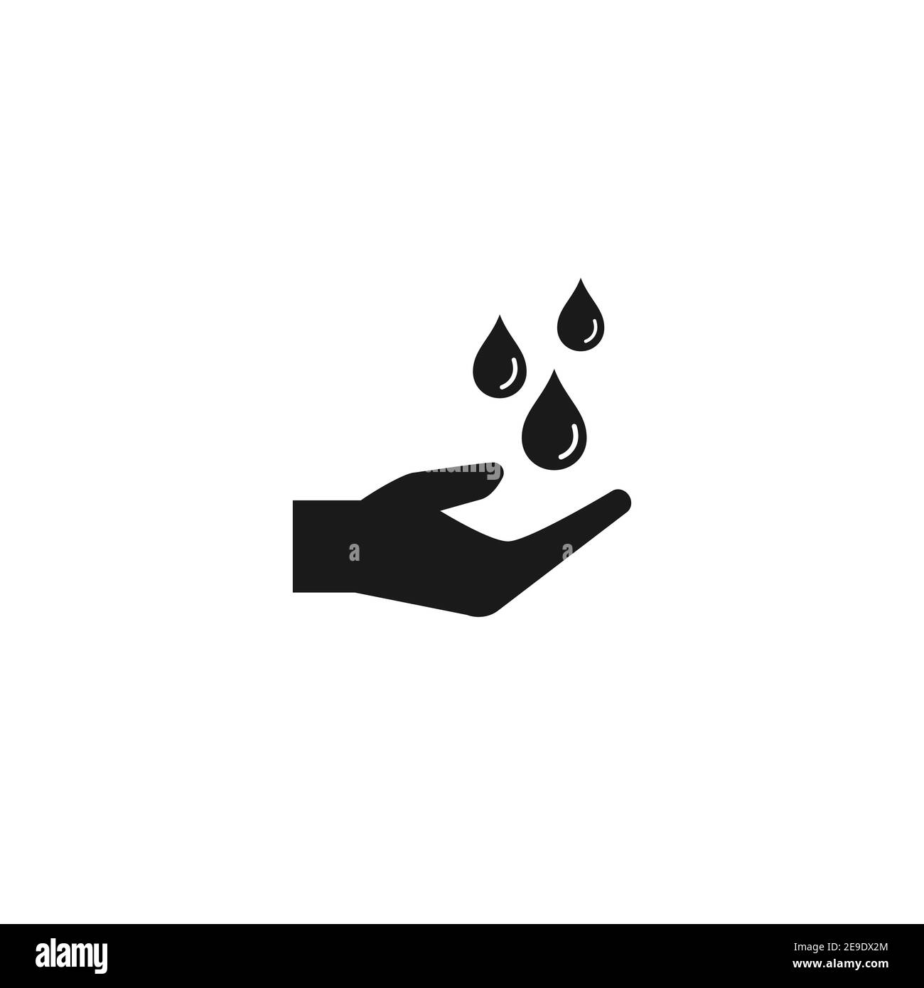 Wash hands sign. Gel sanitizer, disinfection pictogram. Hand with drops ...