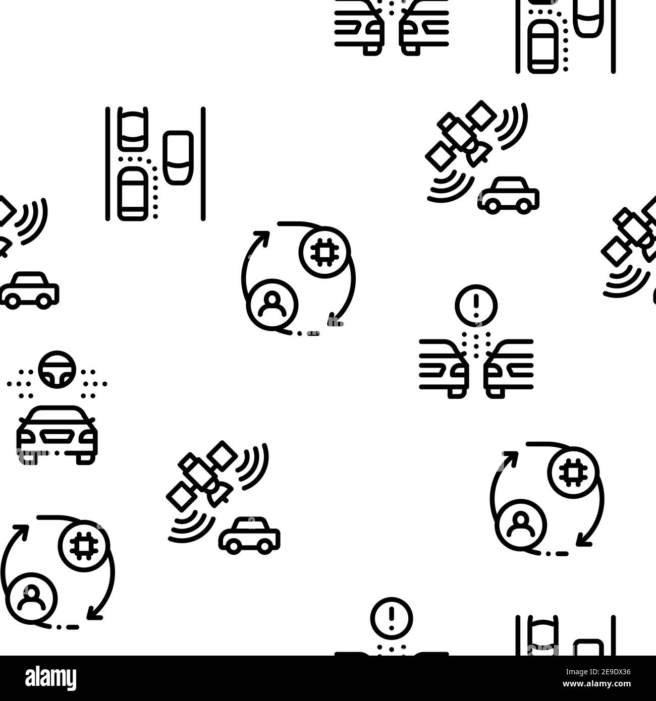 Smart Car Technology Seamless Pattern Vector Stock Vector Image & Art ...