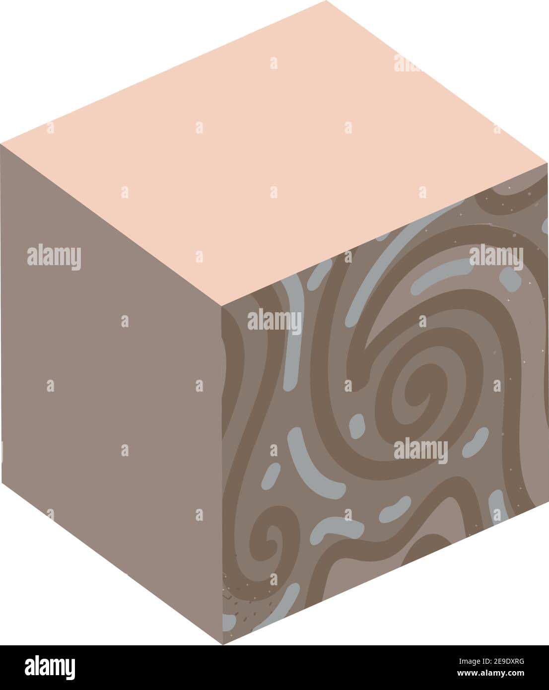 isometric cube abstract texture shapes paint icon vector vector ...