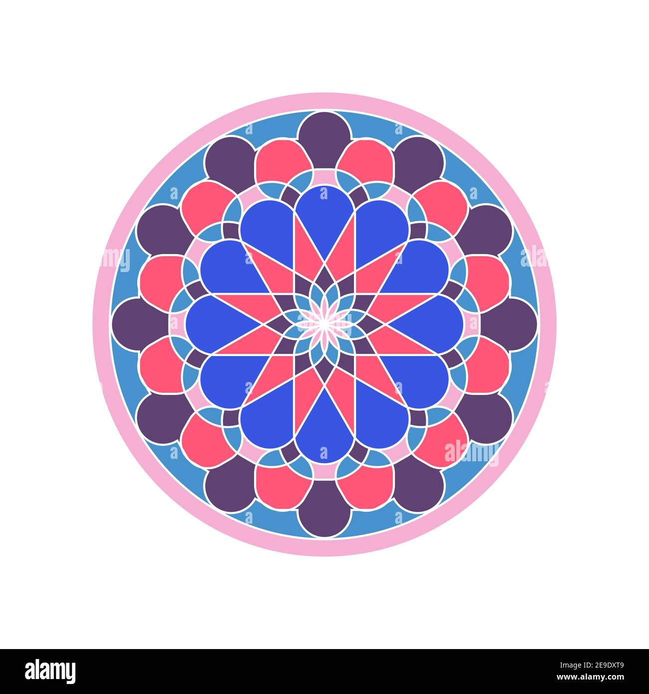 Round colorful ornament. It can be used for decorating of wedding ...