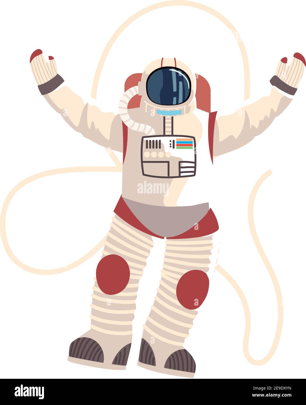 astronaut character professional space detailed vector icon ...