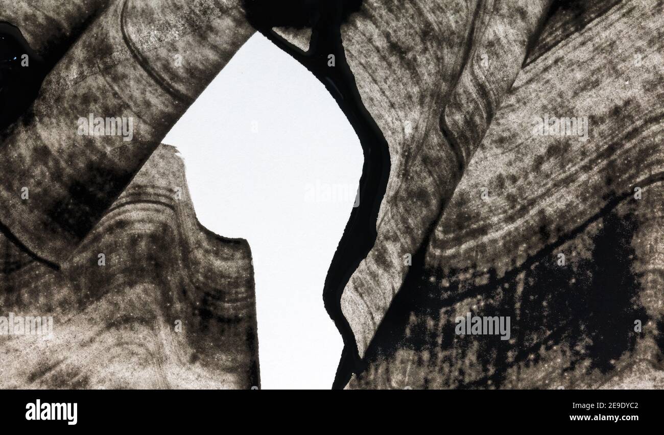 Abstract illustration with dark curvy patterns Stock Photo - Alamy