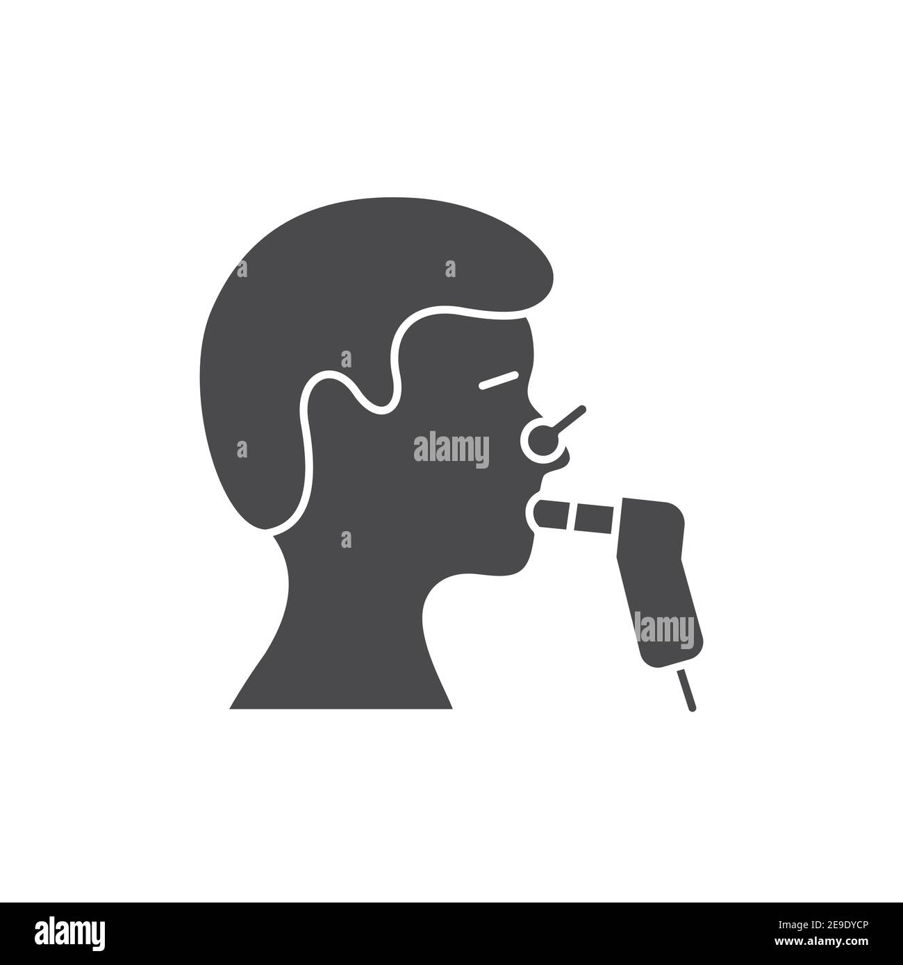 Functional pulmonary test black glyph icon. Medical and scientific ...