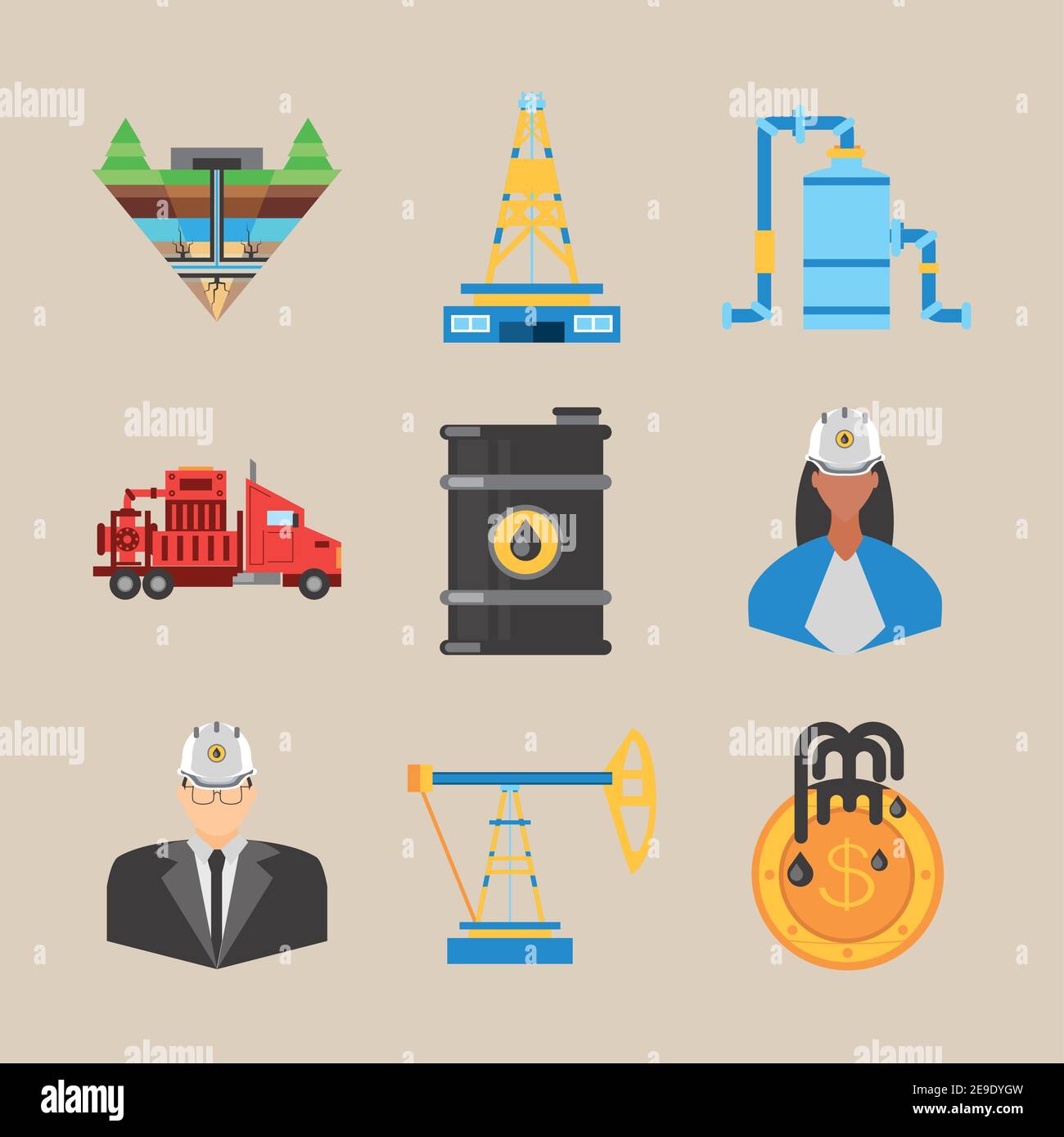 Fracturing exploration Stock Vector Images - Alamy