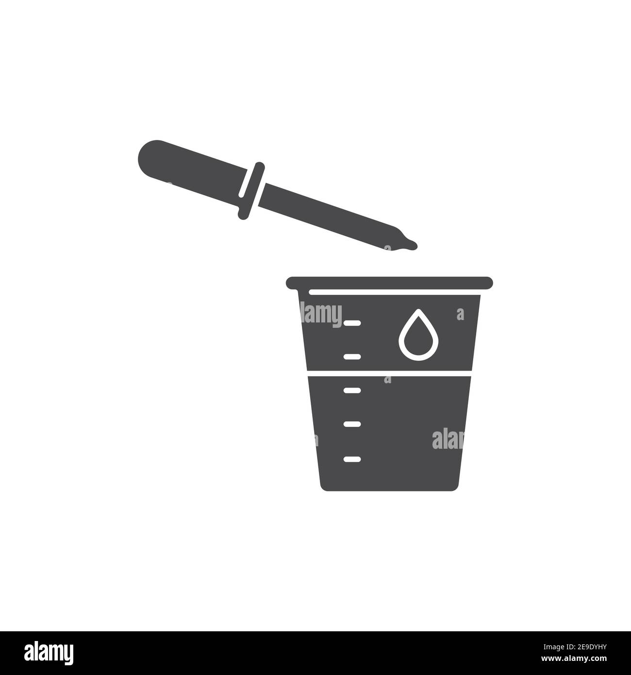 Urine analysis black glyph icon. Medical and scientific concept ...