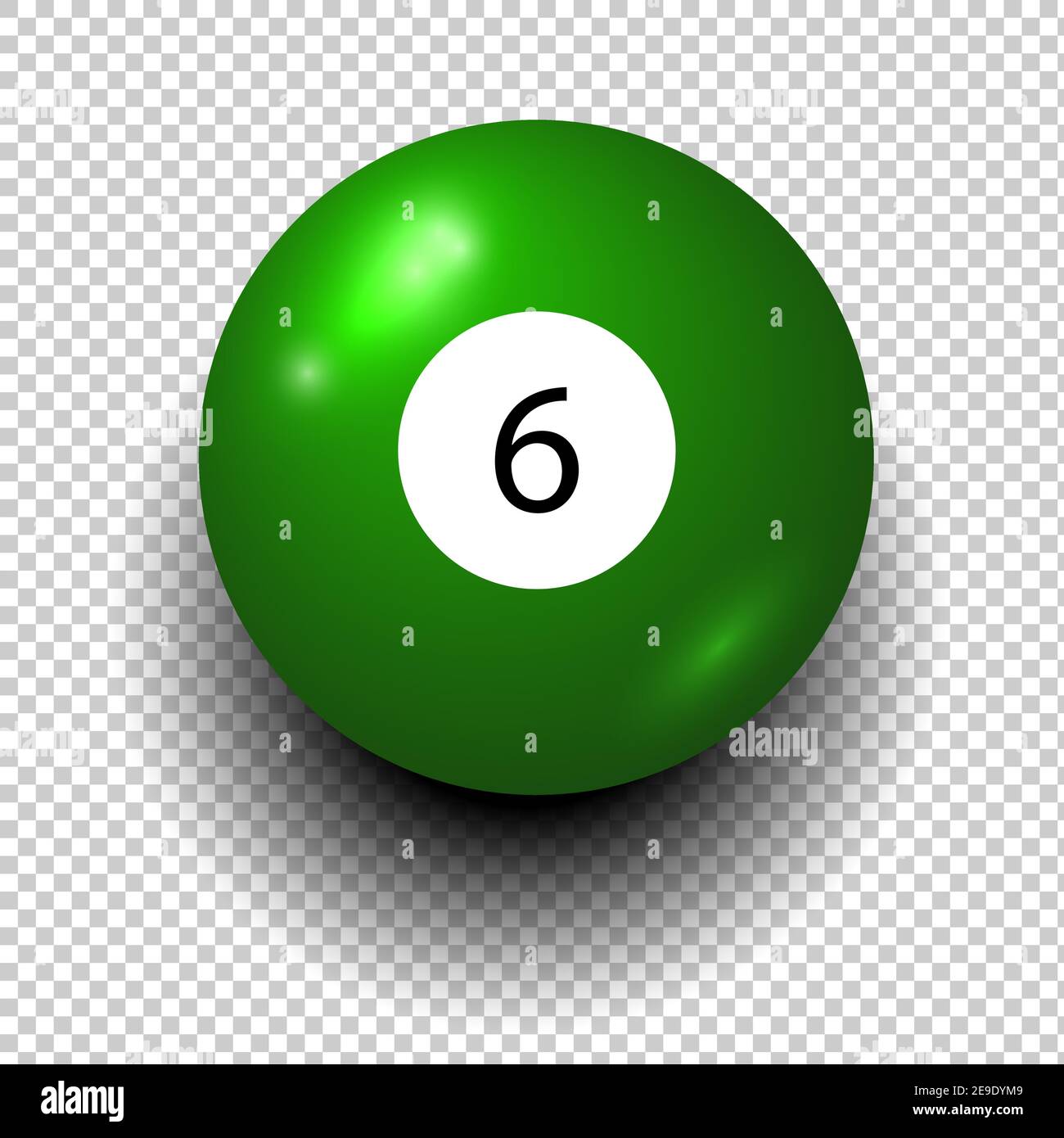 Stock vector of billiard ball number 6. Green color. Isolated wind ...