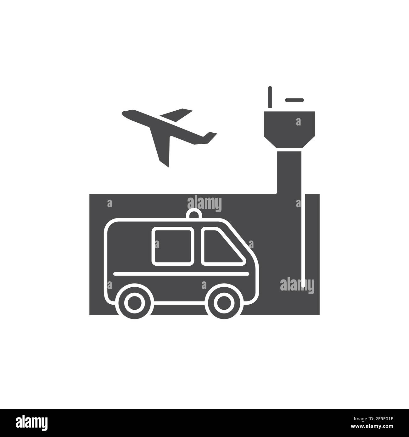 Emergency assistance at airport black glyph icon. Safe travel ...