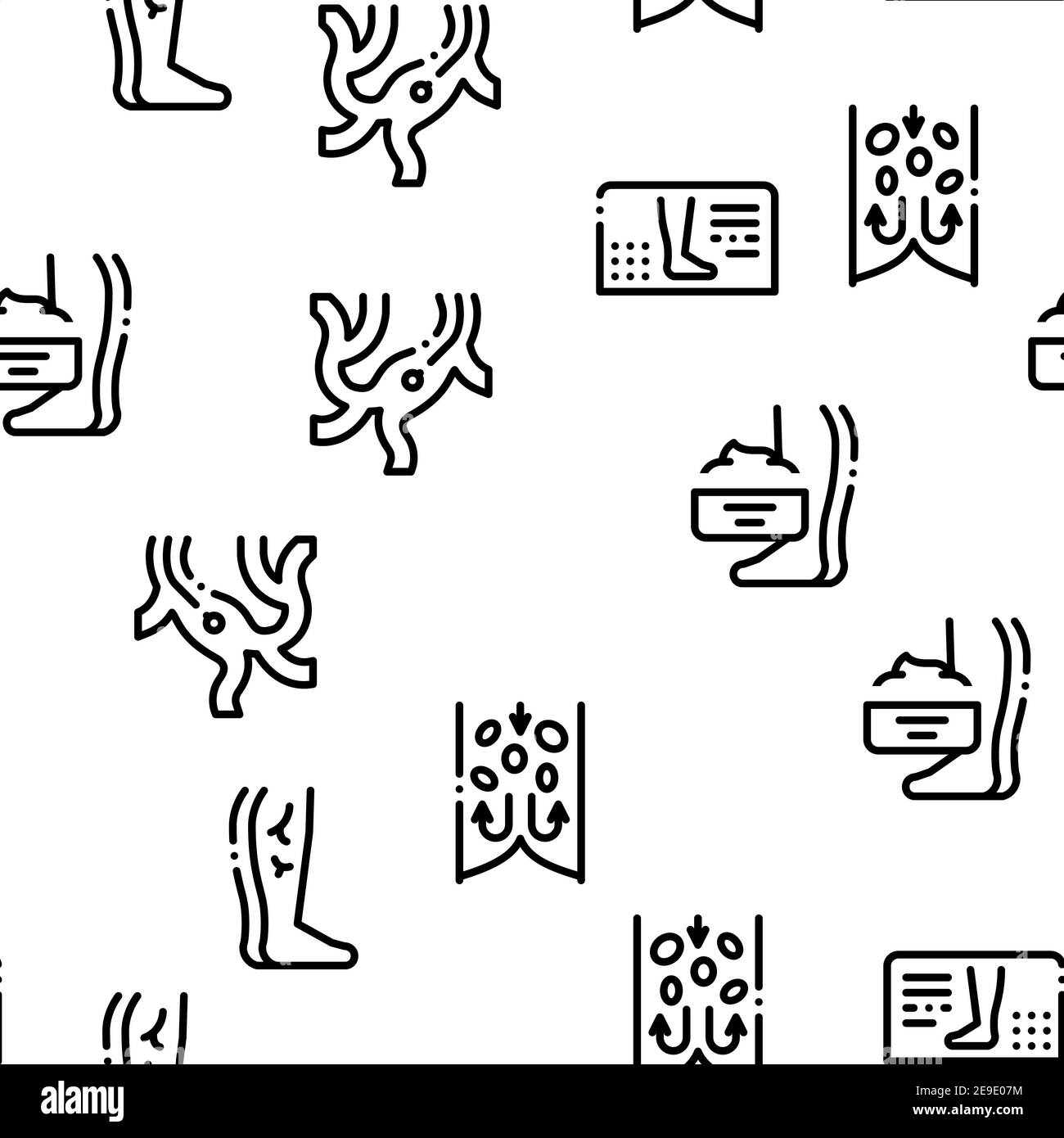 Varicose Veins Disease Seamless Pattern Vector Stock Vector Image & Art ...