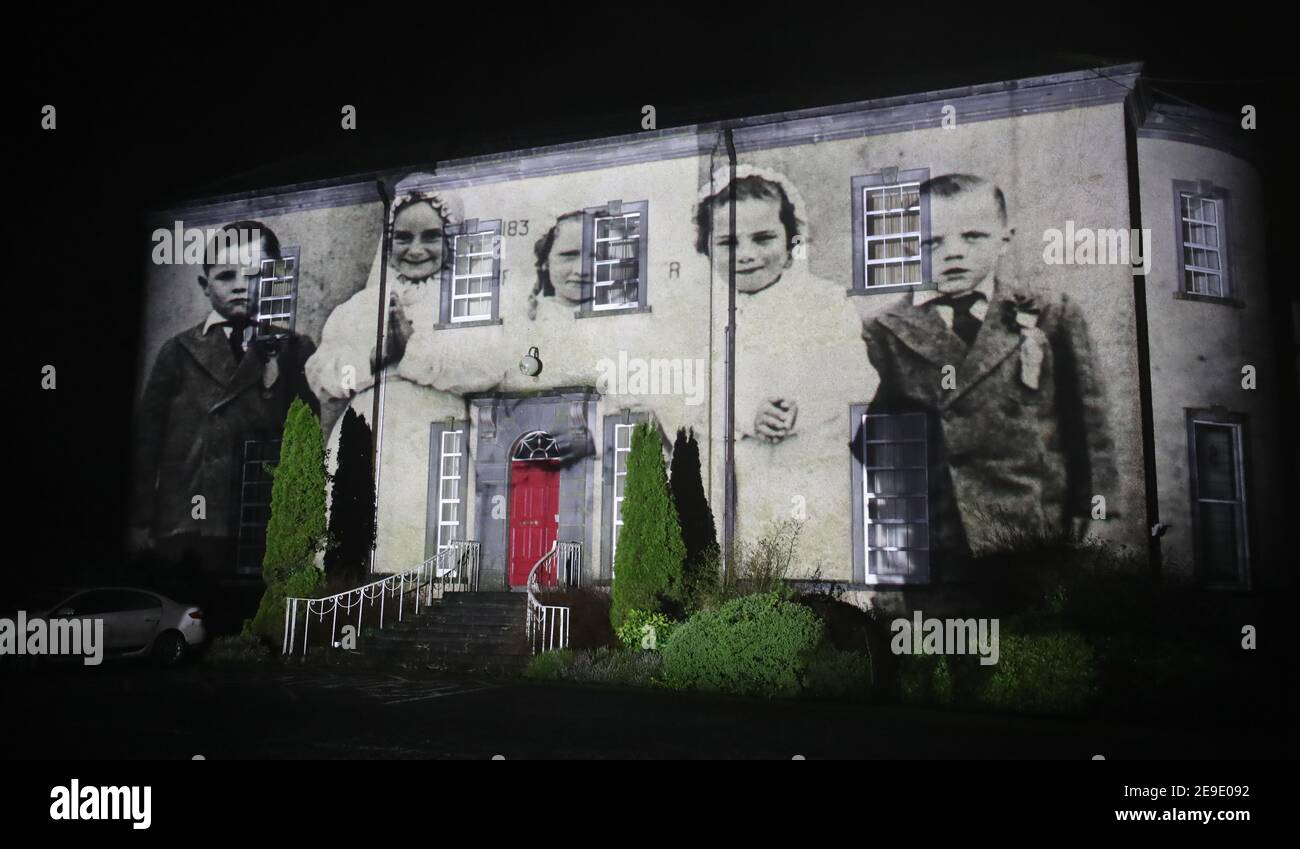 A picture of children from a mother and baby home making their first ...