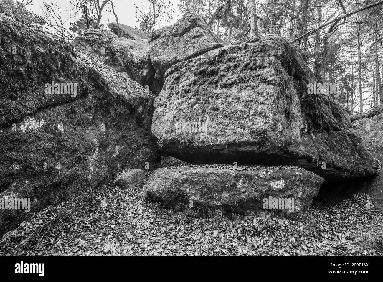 Entrance to the stone church in Thurmansbang - Old church built in a ...