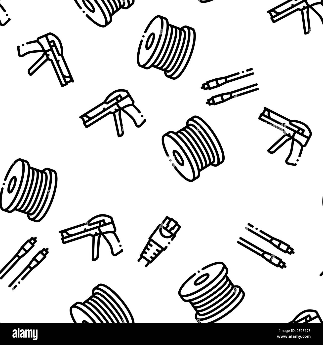 Optical Fiber Cable Seamless Pattern Vector Stock Vector Image & Art ...