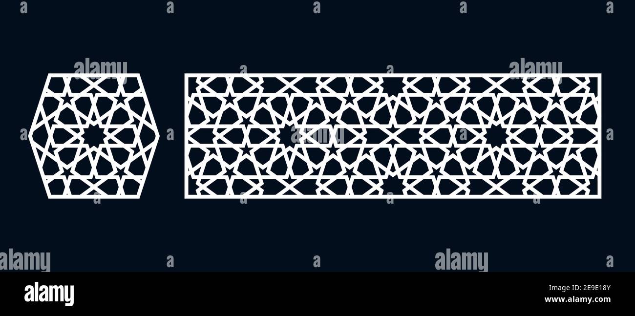 Set of templates of Islamic pattern for laser cutting or paper cut ...