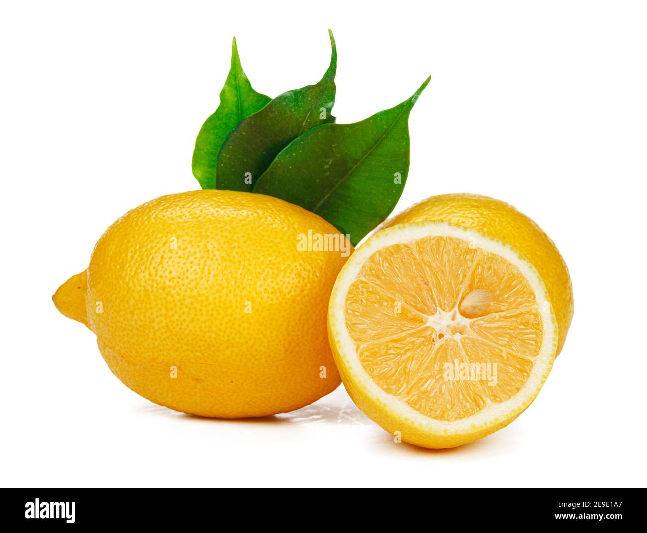 Chopped lemon fruit isolated on white background Stock Photo - Alamy