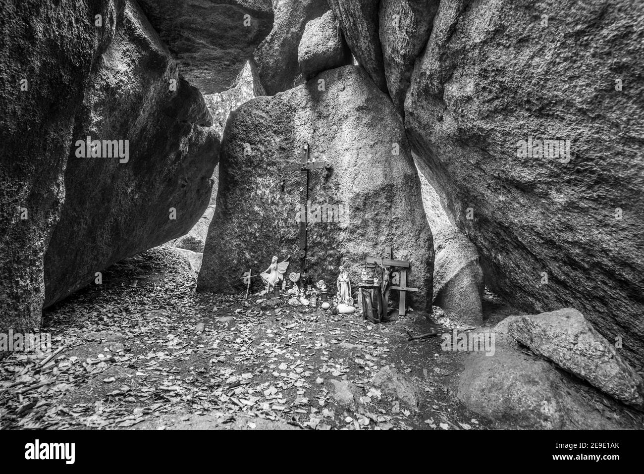 Stone church in Thurmansbang - Old church built in a stone cave between ...