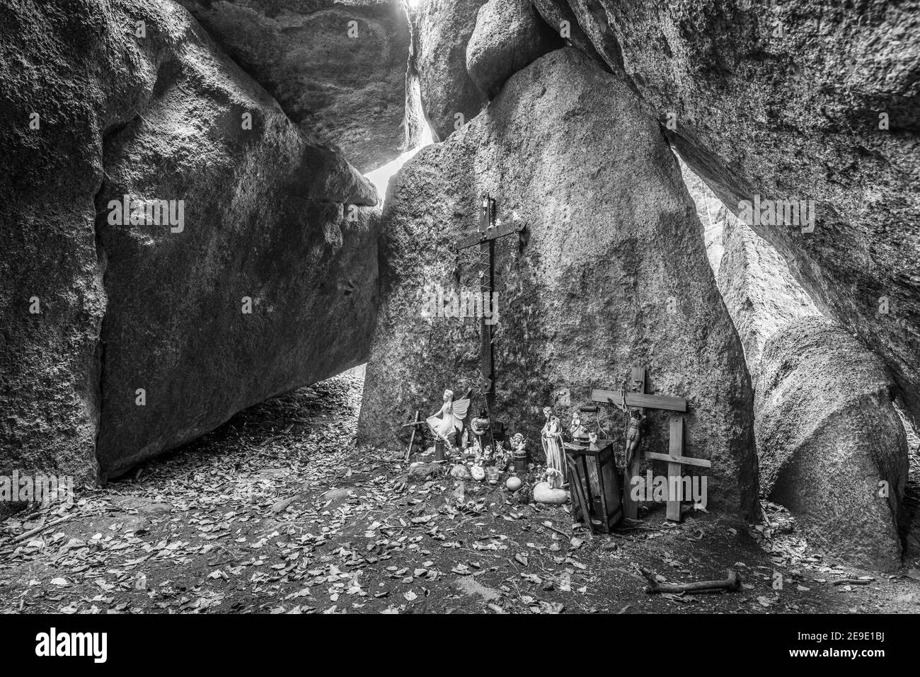 Stone church in Thurmansbang - Old church built in a stone cave between ...